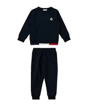 Moncler Comfortable Cotton Sweatshirt Set - Black