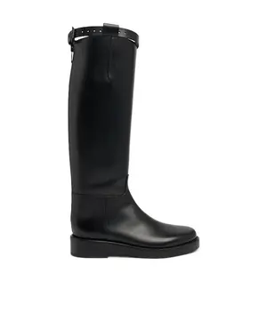ANN DEMEULEMEESTER Knee-high Boots With Strap - Black