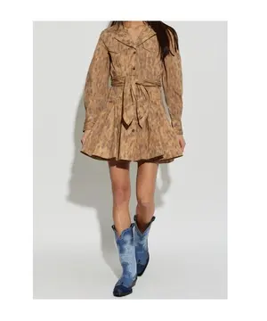 GANNI Embroidered Denim Boots