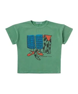 BOBO CHOSES Crewneck Print Top - Green