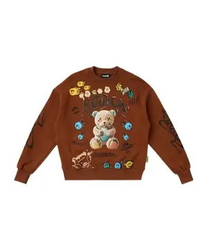 BARROW Hemprint Top - Brown