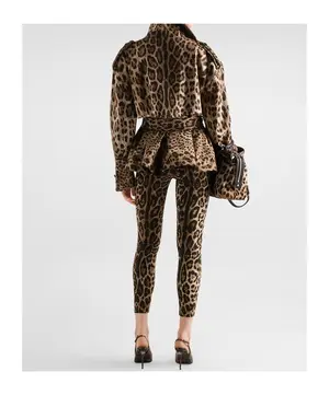 Dolce & Gabbana Dolce Gabbana Leopard Printed Trench Coat