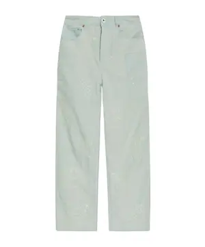 Kenzo Cartoon Cargo Monkey Fit Jeans - Green