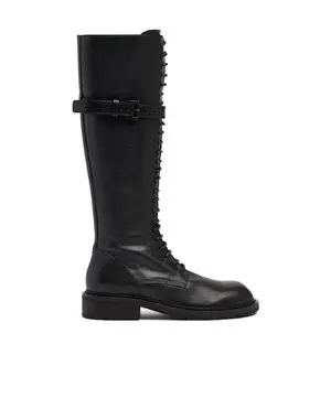 ANN DEMEULEMEESTER Knee-high Boots With Buckle - Black