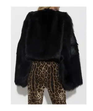 Dolce & Gabbana Dolce Gabbana Cropped Fur Jacket
