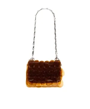 Rabanne Shoulder Bag With Chain Strap - Brown