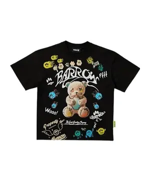 BARROW Frontprint Top - Black