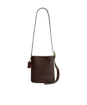 COACH Bleecker Bucket Bag 21 In Signature Canvas - Brass/maple