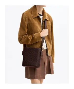 COACH Bleecker Bucket Bag 21 In Signature Canvas