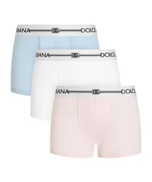 Dolce & Gabbana Dolce Gabbana Logo Waistband Boxer Briefs 3-pack - No
