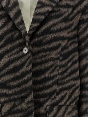 ALYSI Zebrapattern Singlebreasted Blazer