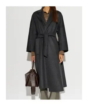 Max Mara Collared Belted Long Coat