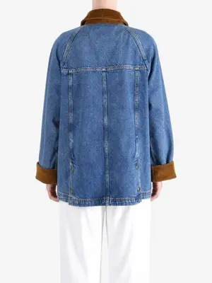 Barbour Contrastcollar Multipocket Denim Jacket