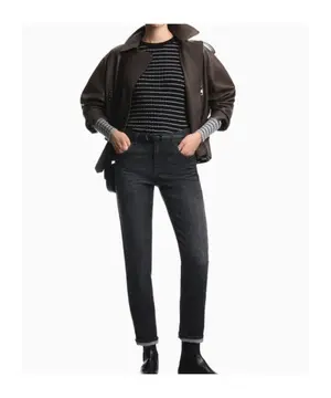 Emporio Armani Long-sleeve Crew Neck Knit Top With All-over Stripes