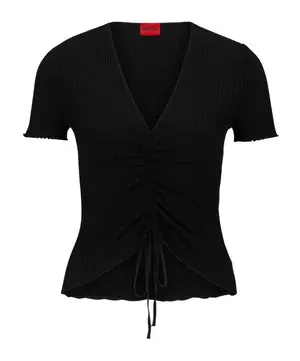 Hugo Boss Versatile Shortsleeve Top - Black
