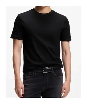 Hugo Boss Slim-fit Contrast-trim T-shirt