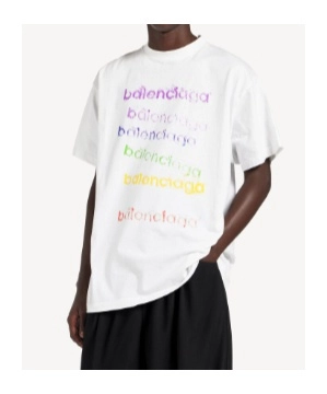 Balenciaga Diy Messy Multicolor Oversized T-shirt