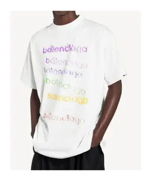 Balenciaga Diy Messy Multicolor Oversized T-shirt