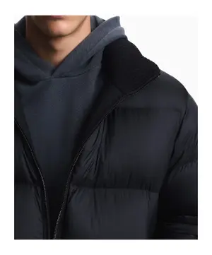 Emporio Armani Down Jacket In Virgin Wool And Viscose Twill