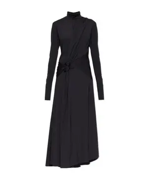 Victoria Beckham Long-sleeved Dress - Black