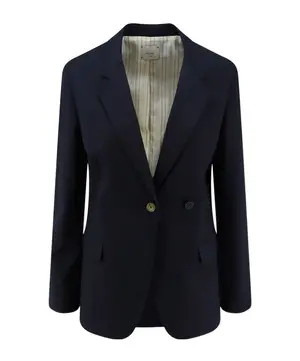 ALYSI Single-breasted Tailored Blazer - Blue