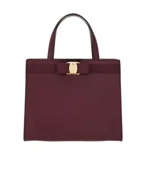 FERRAGAMO Vara Bow Shoulder Bag - Plum
