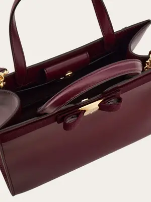 FERRAGAMO Vara Bow Shoulder Bag - Plum