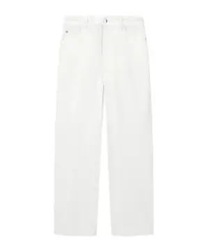 Emporio Armani High-waisted, Full-length, Straight-leg Casual Jeans - Warm White