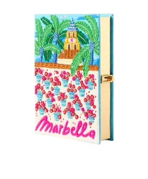 OLYMPIA LE-TAN Appliquéd Embroidered Canvas Clutch - Multicolor