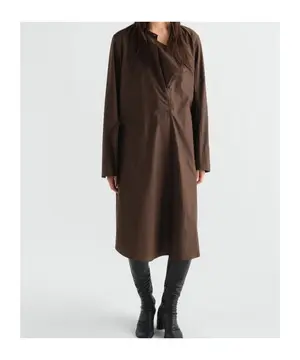 LEMAIRE Sailor Dress In Washed Cotton And Silk Blend