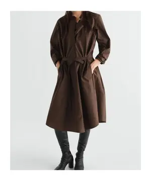 LEMAIRE Sailor Dress In Washed Cotton And Silk Blend