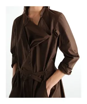 LEMAIRE Sailor Dress In Washed Cotton And Silk Blend