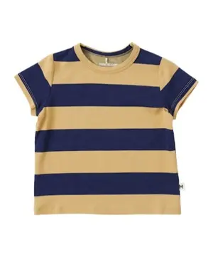 MINI RODINI Colorblock Striped Tshirt - Nude