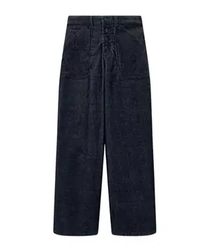 Emporio Armani Mid-rise Wide-leg Jeans - Dark Blue