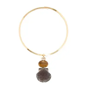JENNIFER BEHR Gold-tone Shell Necklace