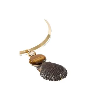 JENNIFER BEHR Gold-tone Shell Necklace