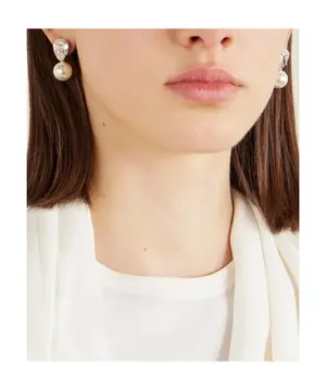 JENNIFER BEHR Silver-tone Crystal Earrings