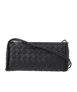 Bottega Veneta Woven Shoulder Bag - Black