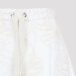 Moncler Leaf Printed Drawstring Shorts