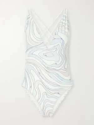 Emilio Pucci Printed Swimsuit - Light Blue