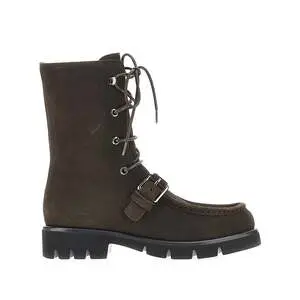 Emporio Armani Suede Leather Ankle Boots - Brown
