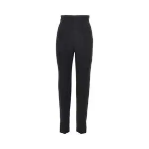 Emporio Armani Stretch Crepe Slim Fit Pants - Black