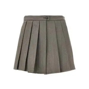 Emporio Armani Wool Twill Skorts - Beige