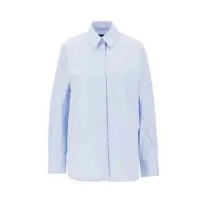 Emporio Armani Striped Poplin Shirt - Blue