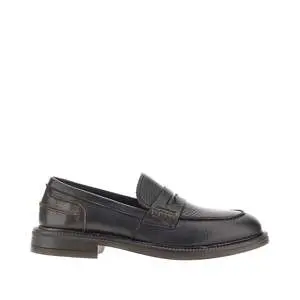 JUAN LACARCEL BY CALCE Grained Leather Loafers - Brown