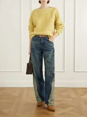 HAIKURE Clyde Double Vintage Blue Mid-rise Wide-leg Jeans