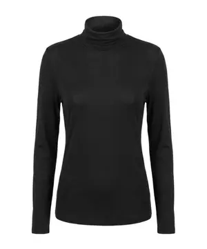 PUROTATTO Roll-neck Long-sleeve Sweater - Black