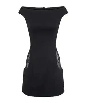 MARINE SERRE Sleeveless Mini Dress - Black
