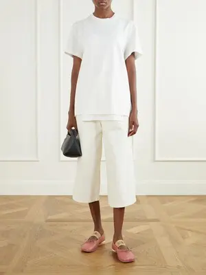 MAISON MARGIELA Leather Ballet Flats With Bow Detailing