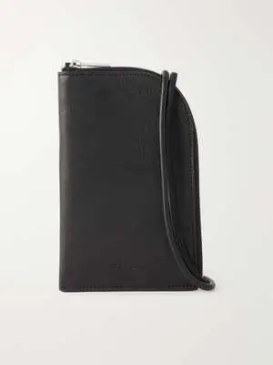 Rick Owens Leather Crossbody Wallet - Black